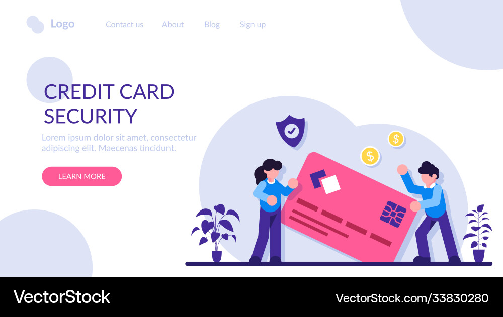 Credit card security protecting financial savings Vector Image