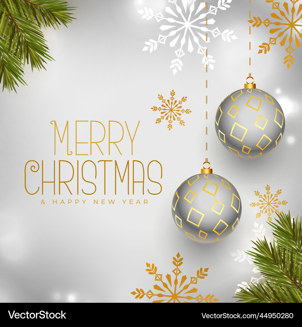 Elegant merry christmas greeting background Vector Image