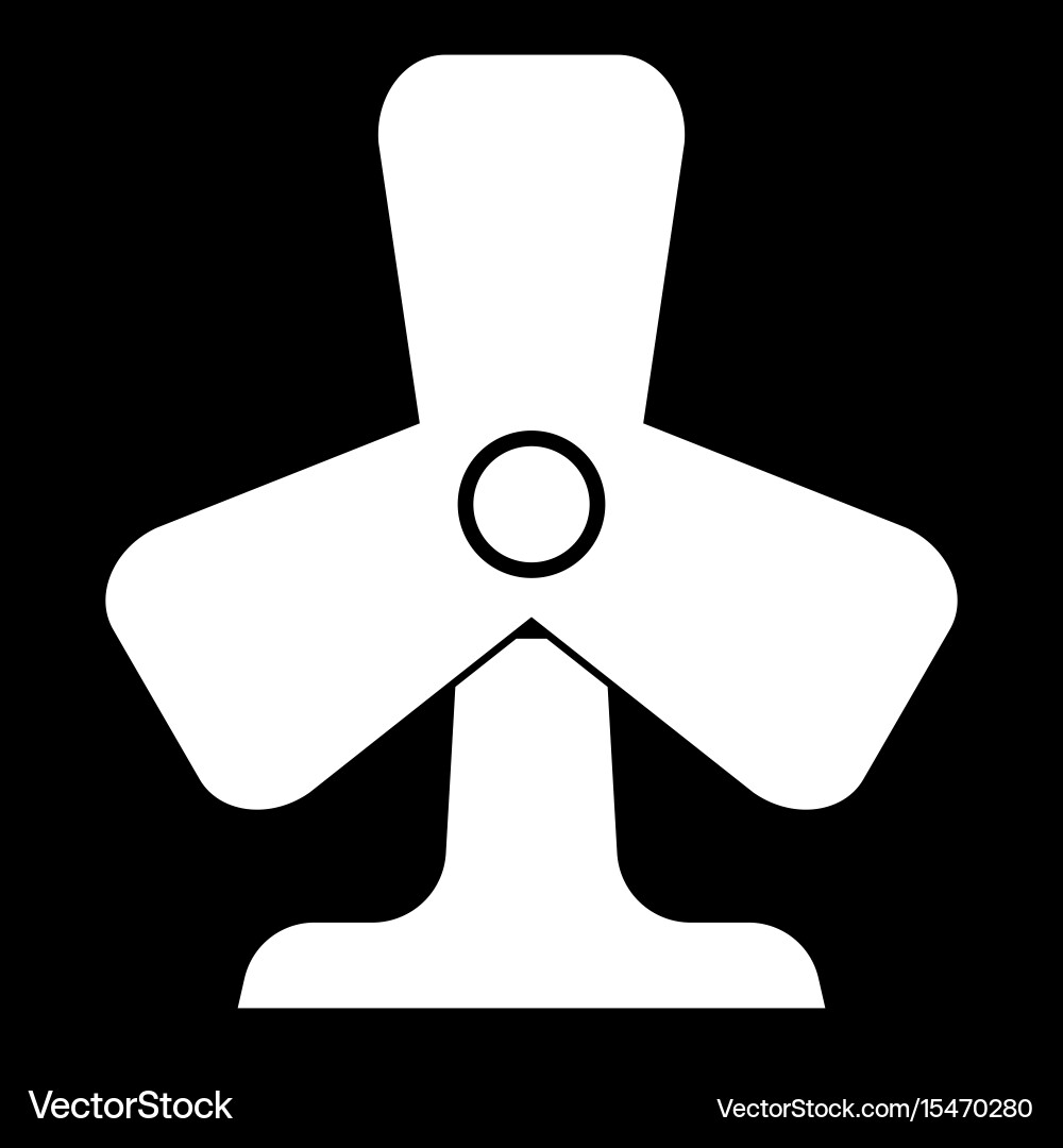 Fan it is the white color icon Royalty Free Vector Image