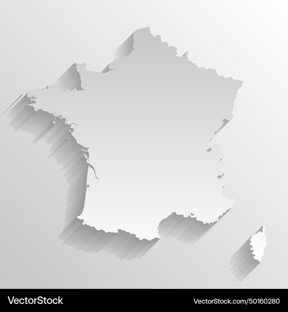 France country map silhouette Royalty Free Vector Image