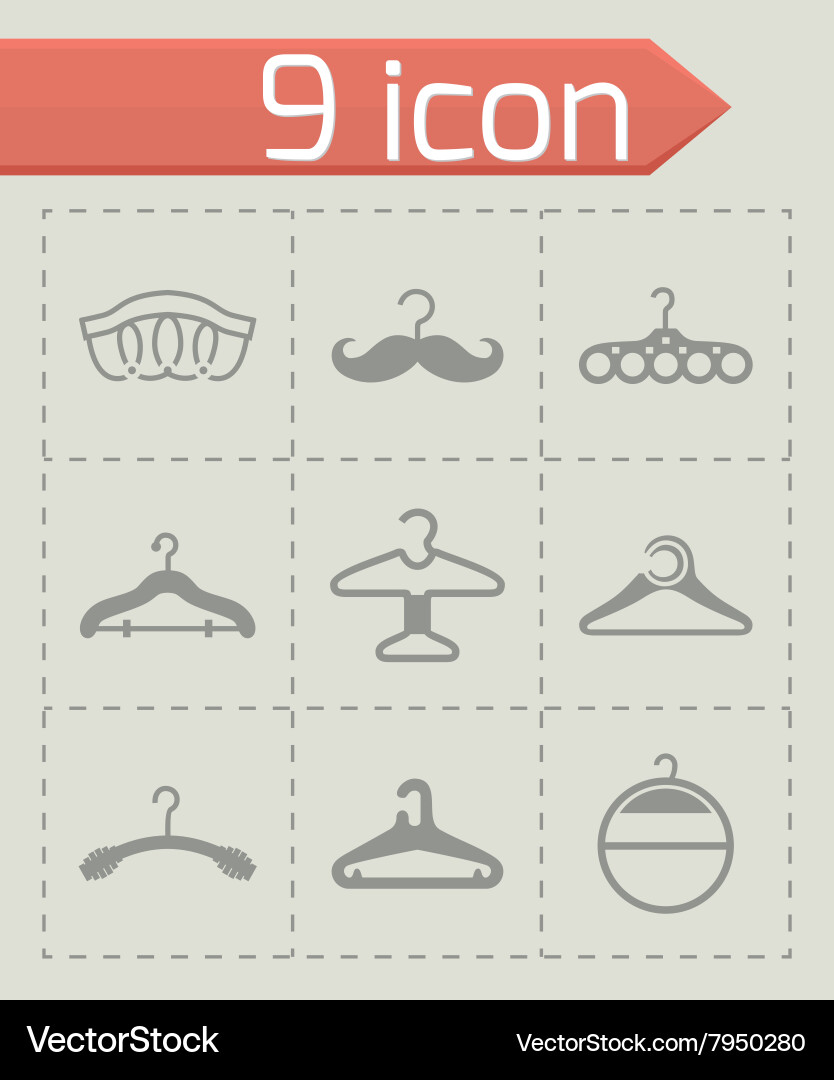 Hanger icon set Royalty Free Vector Image - VectorStock