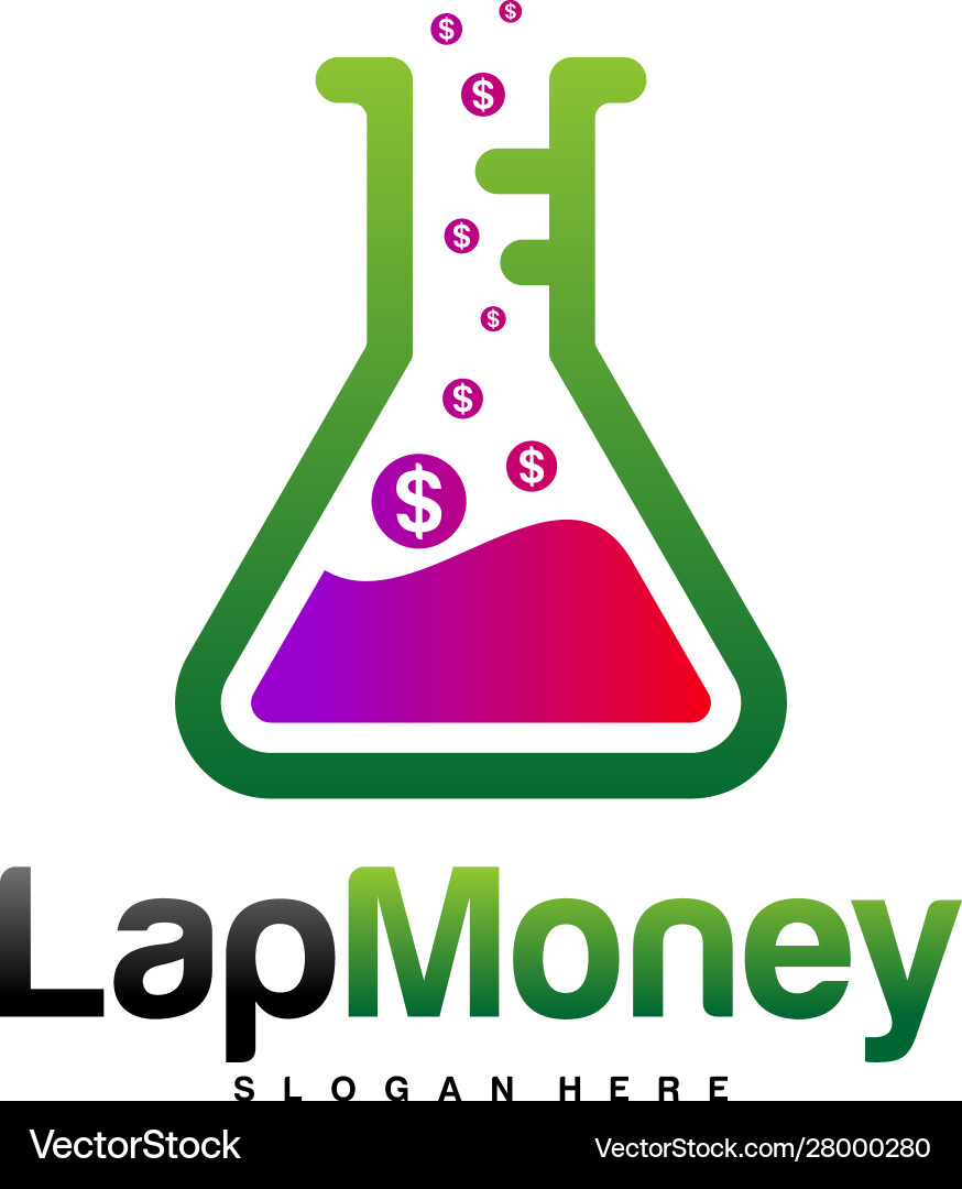 Money lap logo design concept lap logo Royalty Free Vector