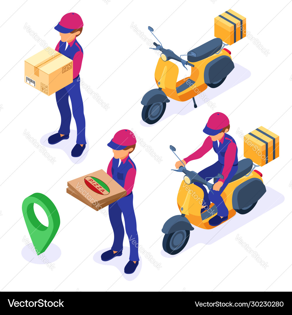 Online food order package delivery service Vector Image