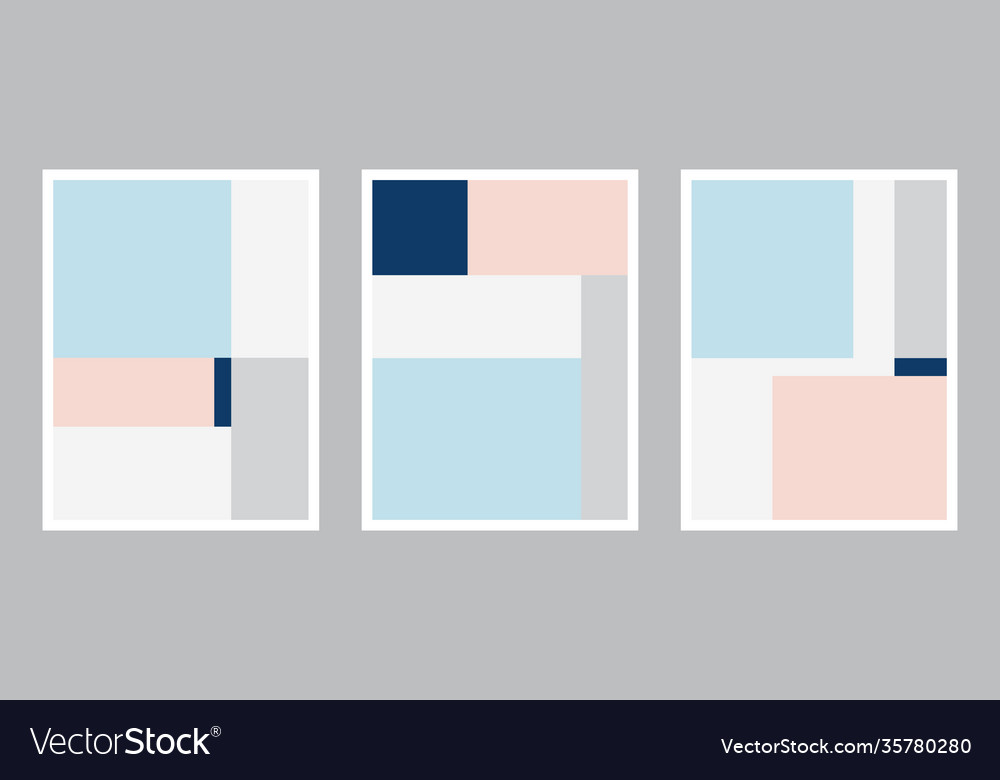 Pastel modern poster art abstract wall Royalty Free Vector
