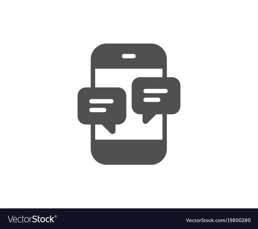 Phone message simple icon mobile chat sign Vector Image