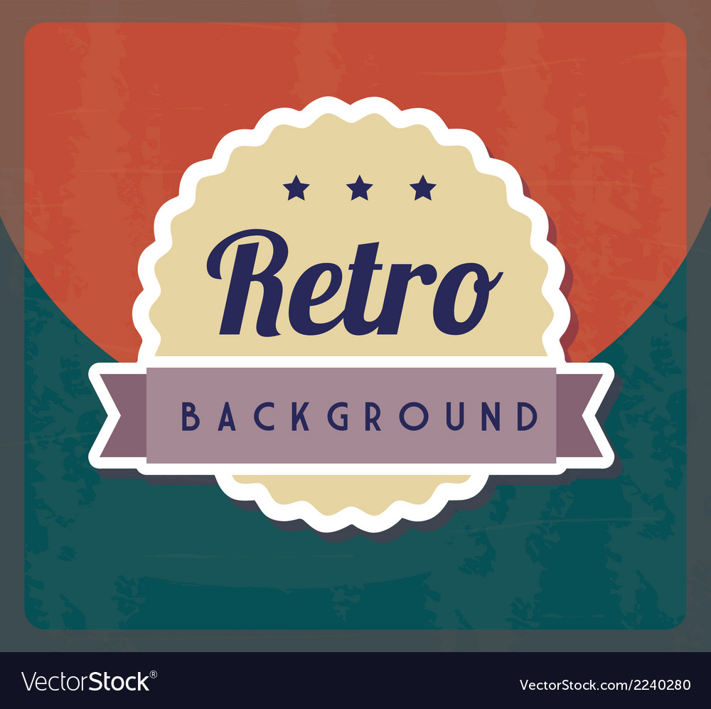 Retro label over rustic background Royalty Free Vector Image