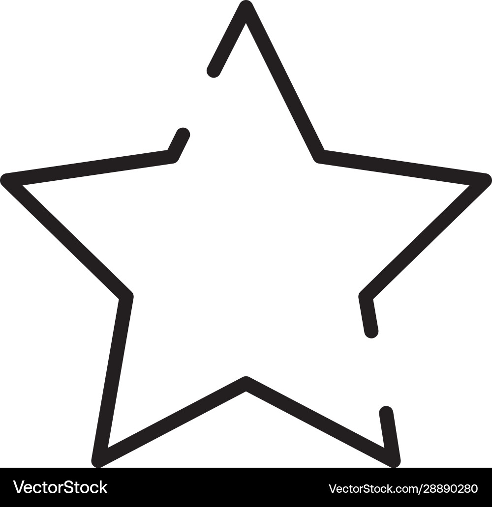 Star luxury decoration line style icon Royalty Free Vector