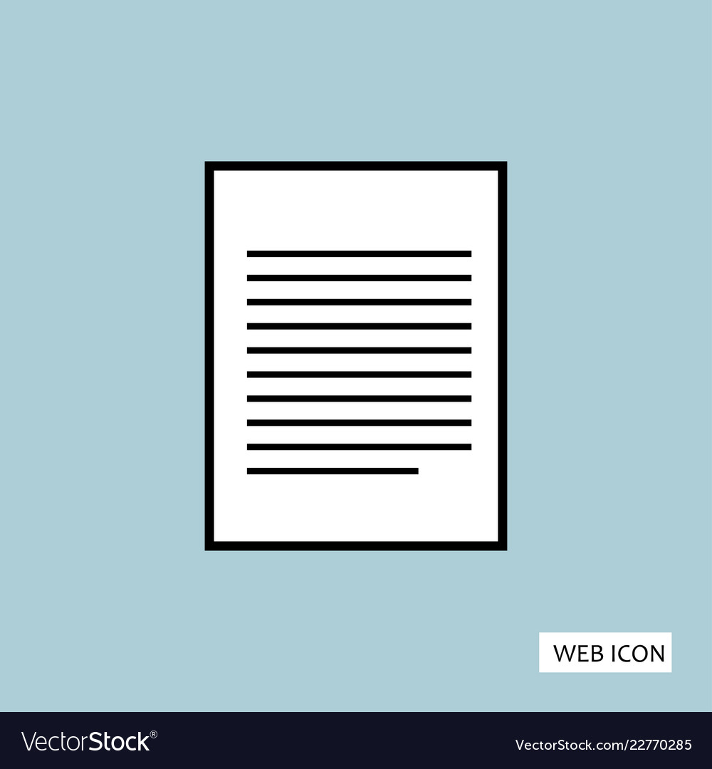 Document icon eps10 Royalty Free Vector Image - VectorStock