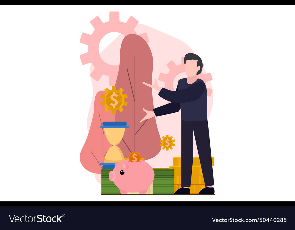 Finance flat design Royalty Free Vector Image - VectorStock