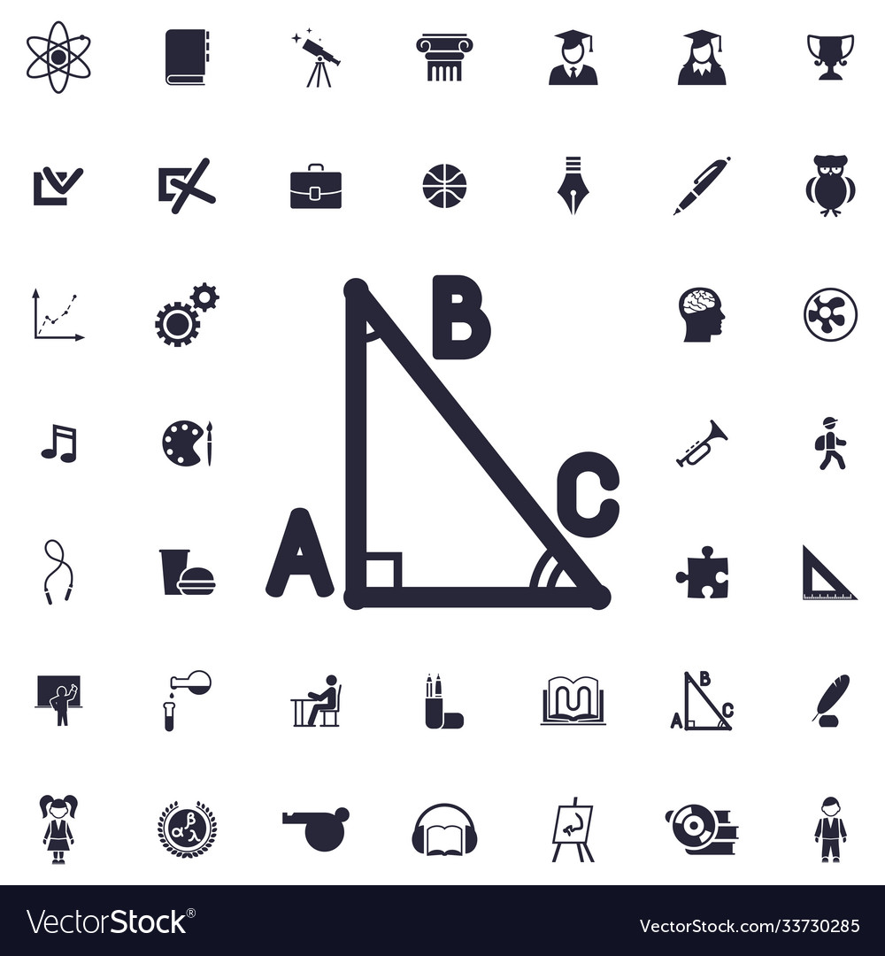 Math triangle icon Royalty Free Vector Image - VectorStock