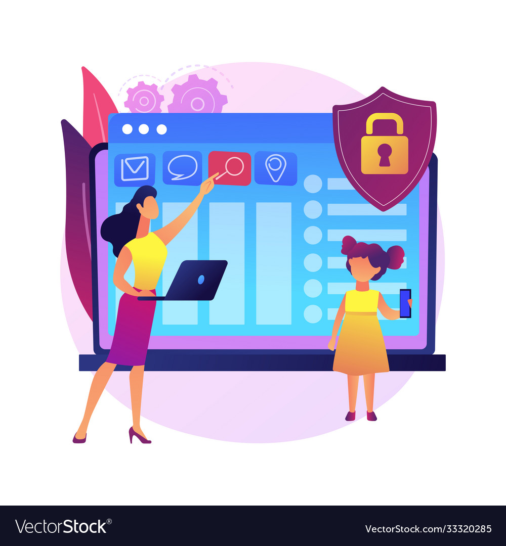 Parental control software abstract concept Vector Image