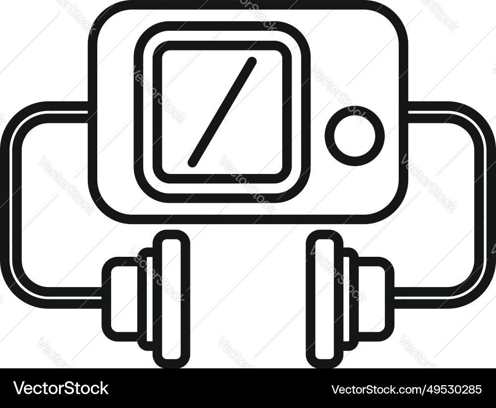 Vital defibrillator icon outline portable Vector Image