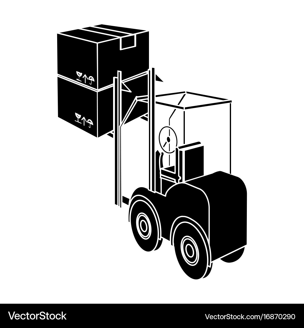 Cargo transportation by means of a loader Vector Image