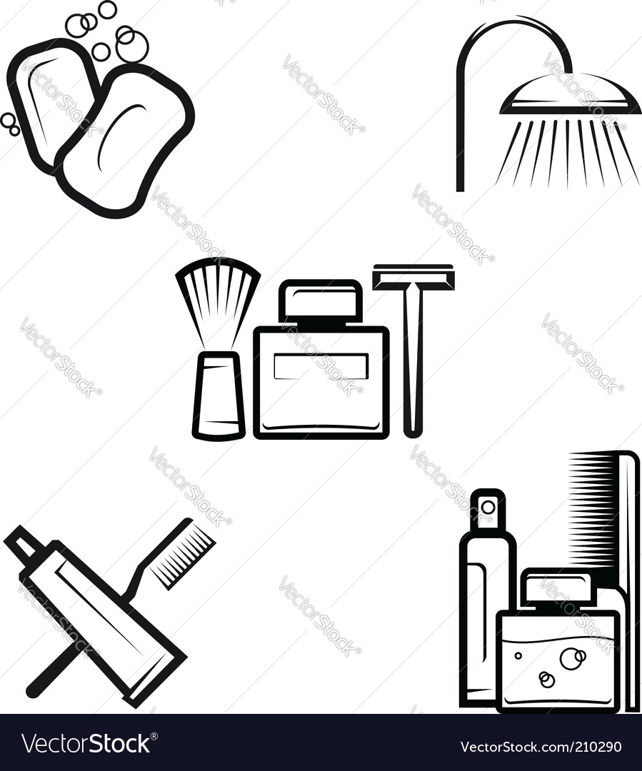 Hygiene objects Royalty Free Vector Image - VectorStock