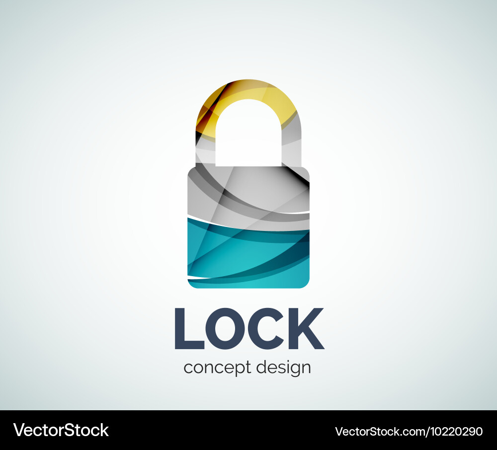 Lock logo business branding icon created Vector Image