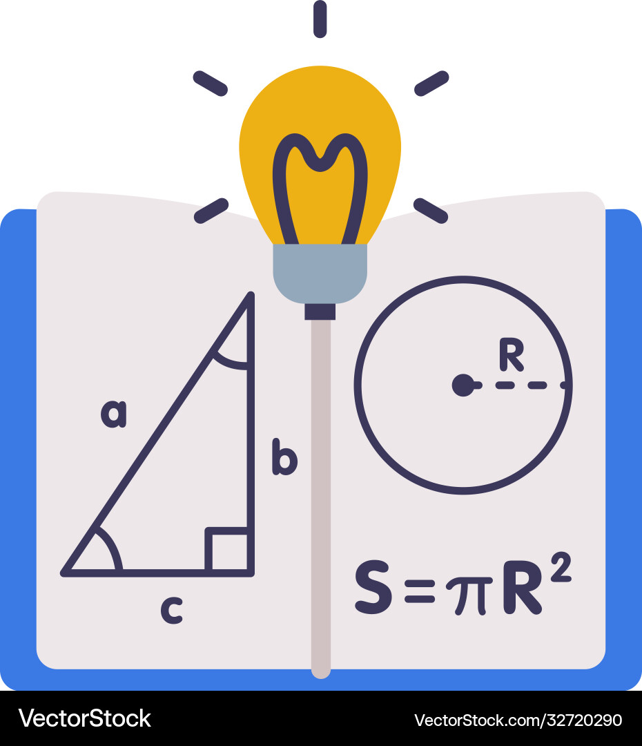 Mathematics lesson symbols education schooling Vector Image