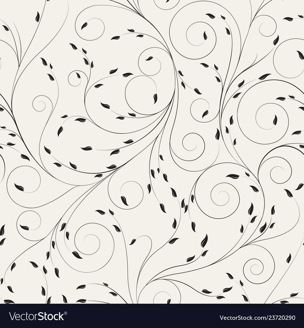 Monochrome elegant seamless pattern Royalty Free Vector