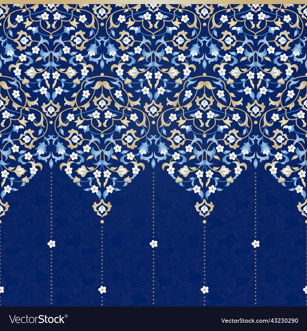 Ornate Seamless Border In Eastern Style Royalty Free Vector