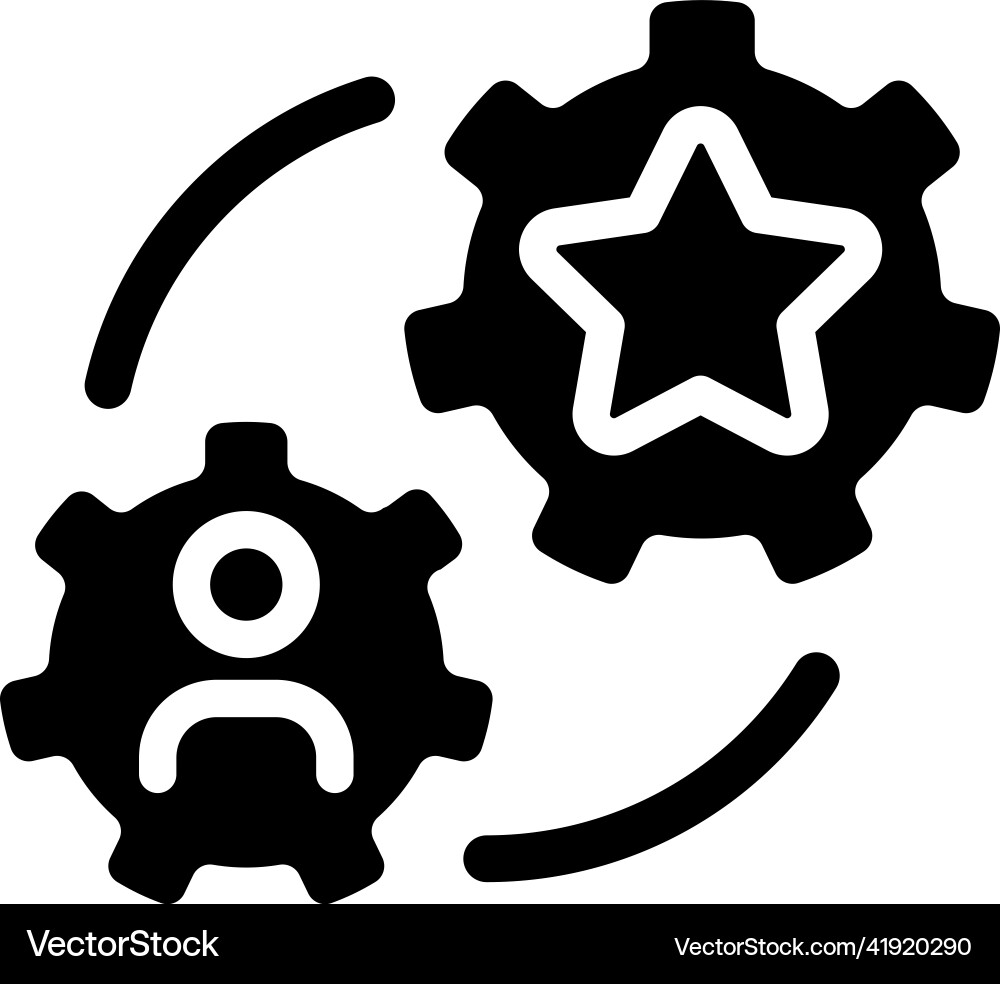Referral bonus black glyph icon Royalty Free Vector Image