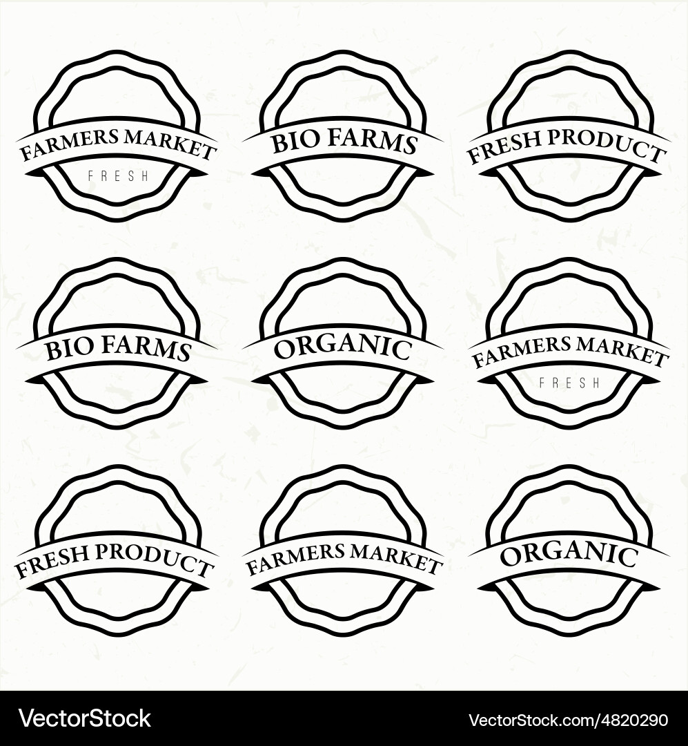 Set of farm labels Royalty Free Vector Image - VectorStock