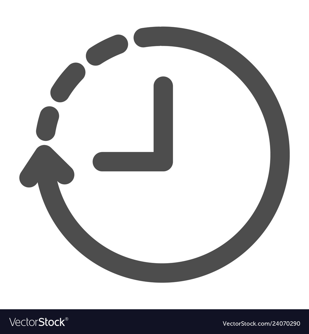 Three hours left solid icon finish time Royalty Free Vector