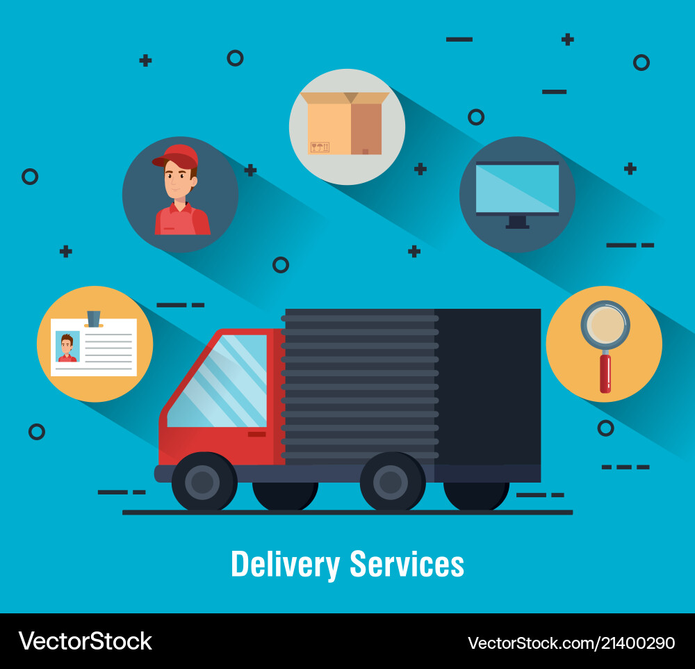 Truck delivery service icon Royalty Free Vector Image