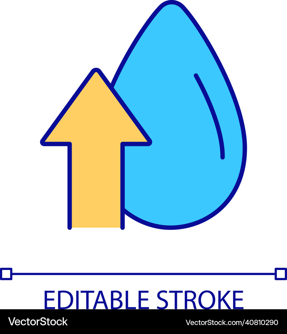 Water drop rgb color icon Royalty Free Vector Image