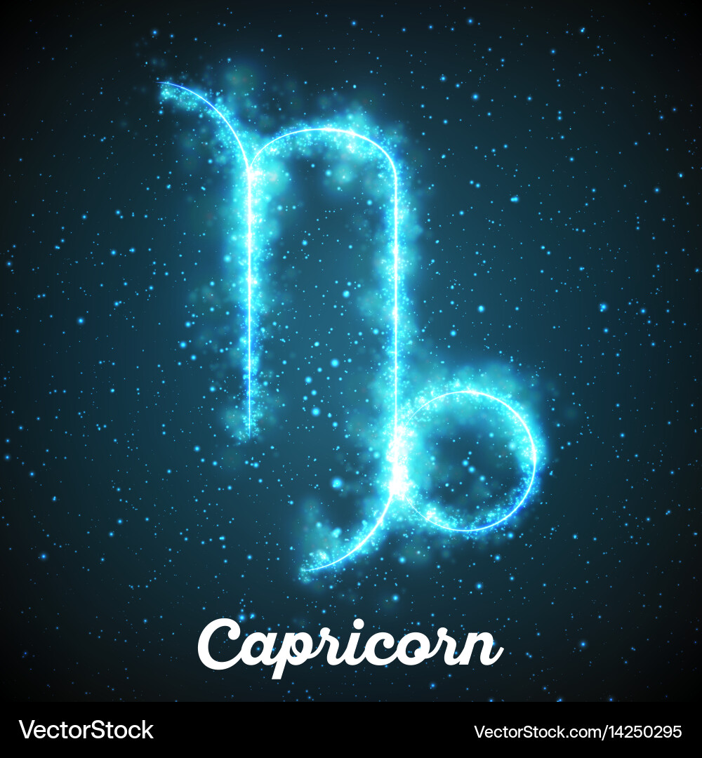 Abstract zodiac sign capricorn Royalty Free Vector Image