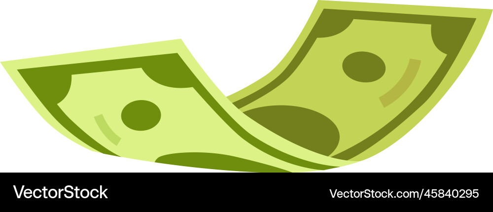 Banknote flat icon bank economy Royalty Free Vector Image