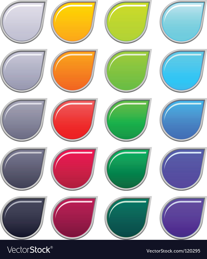 Button drop Royalty Free Vector Image - VectorStock