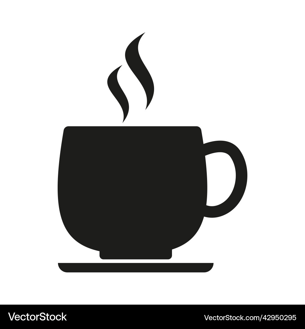Coffee drink cup icon hot sign fresh beverage Vector Image