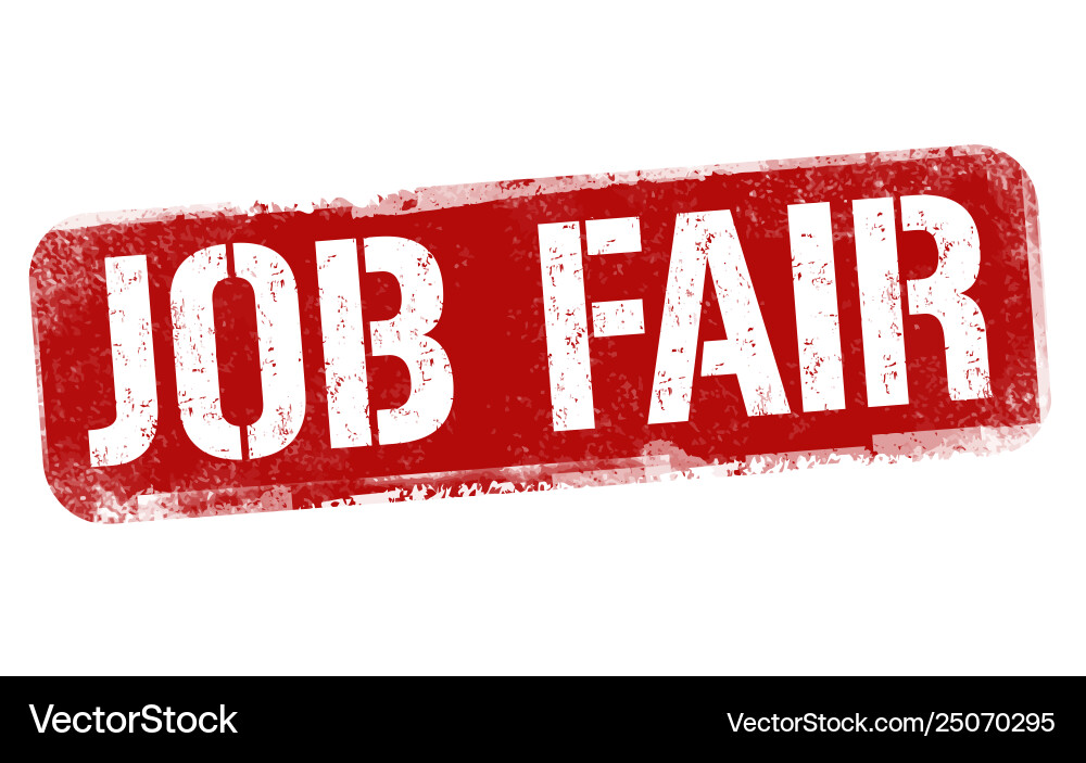 Job fair sign or stamp Royalty Free Vector Image