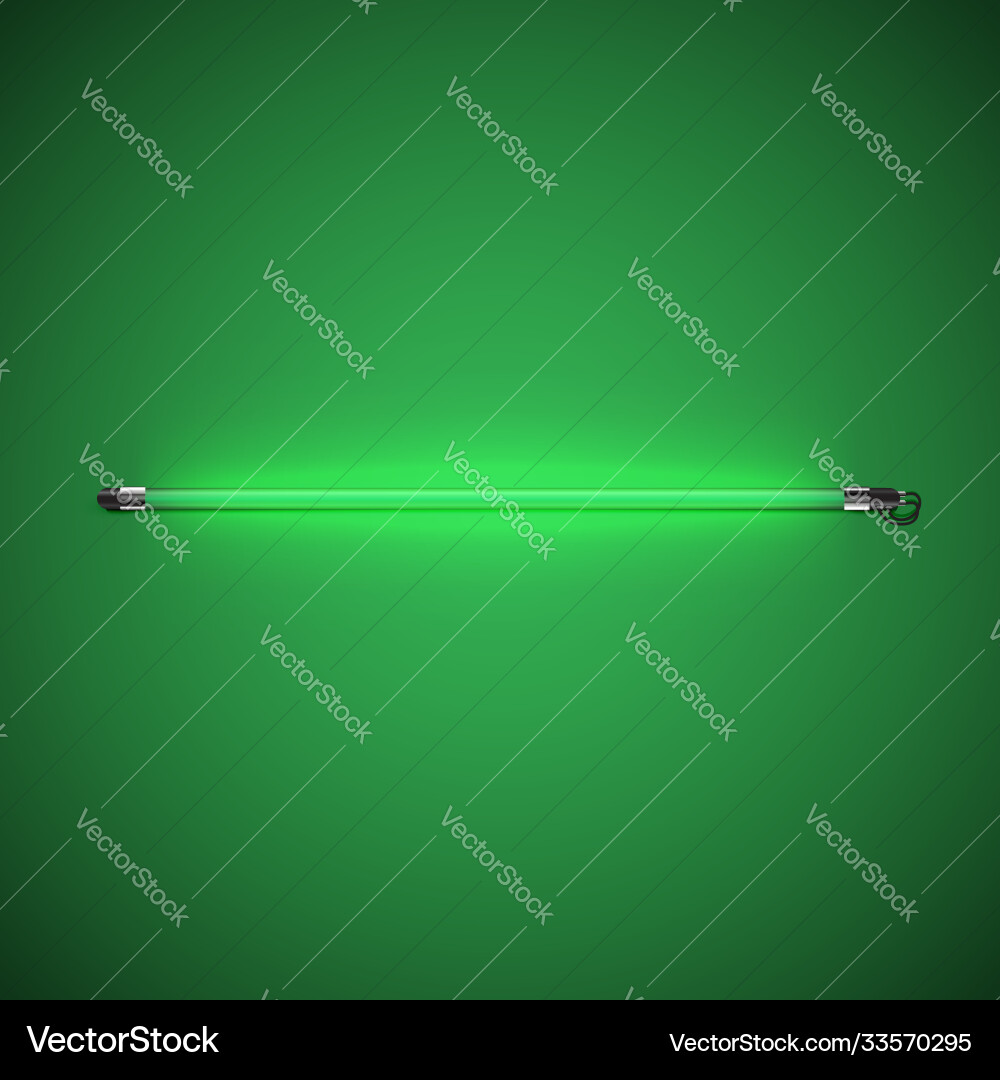 Realistic neon tube with glow Royalty Free Vector Image