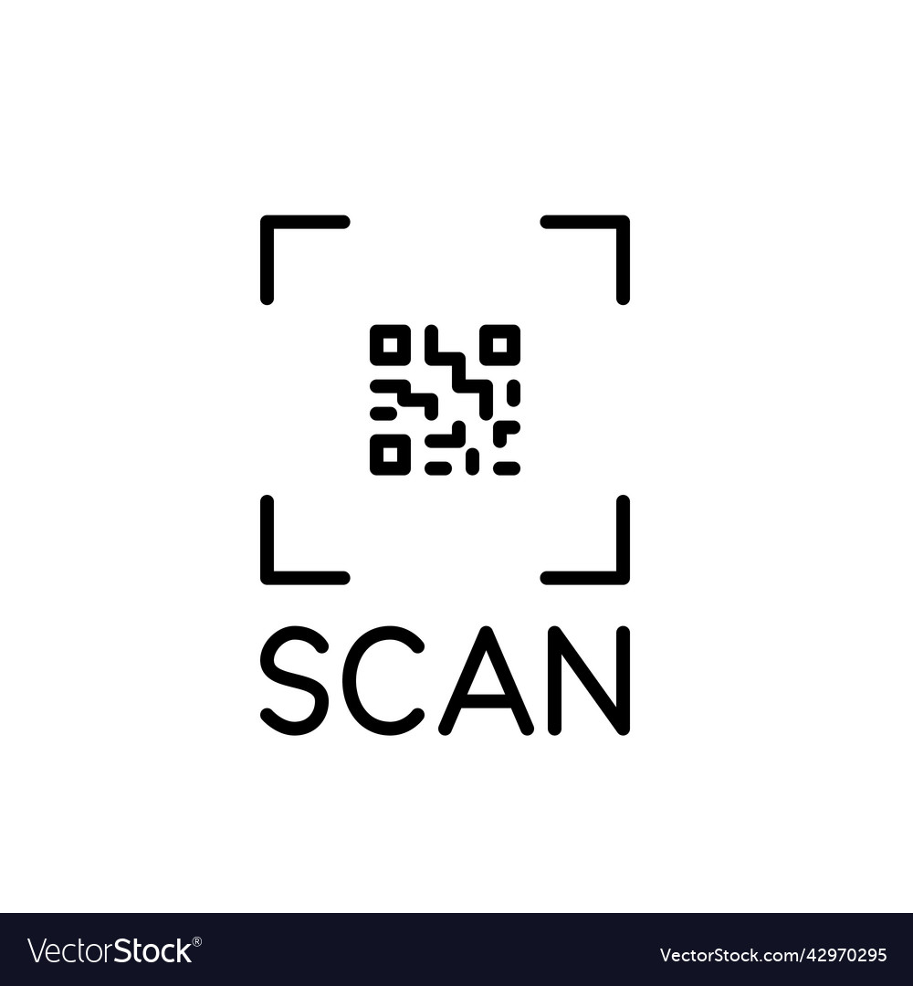 Scan a qr code for payment or web link access Vector Image