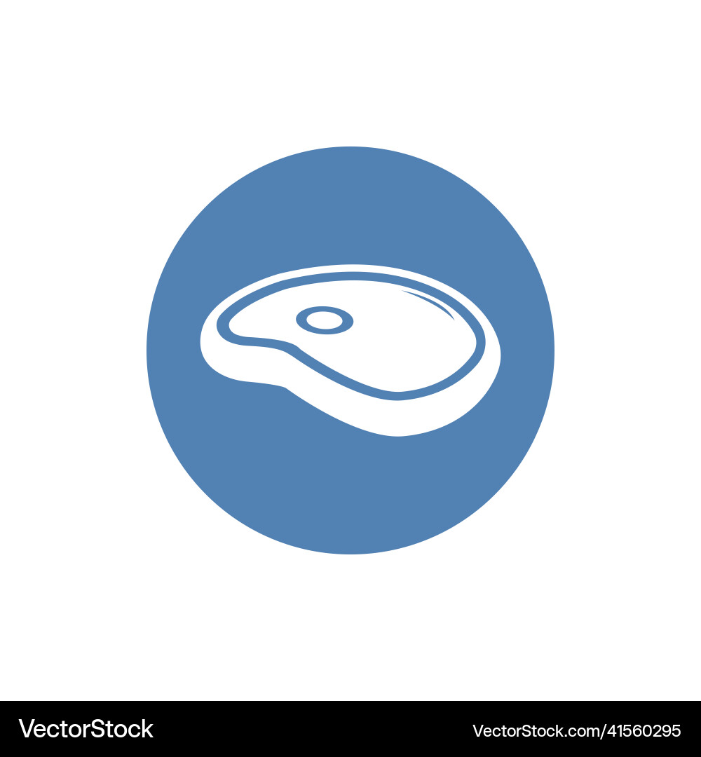 Steak icon isolated on white background art Vector Image