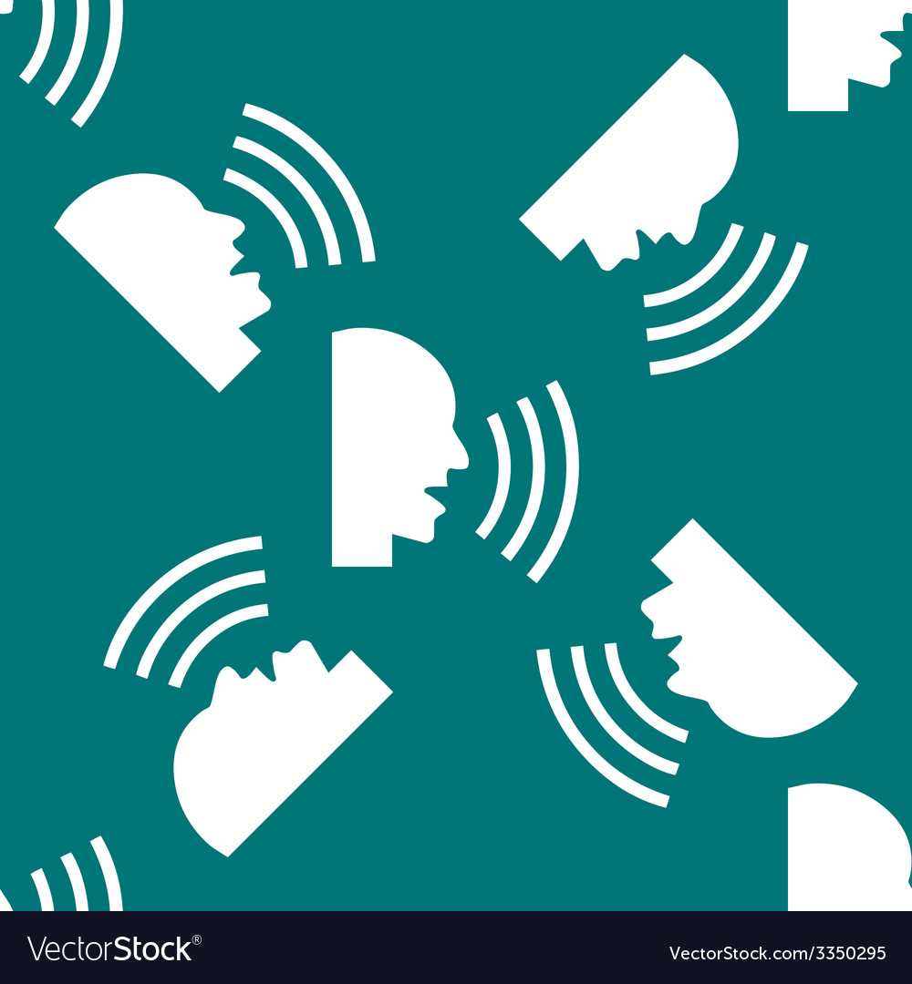 Talking web icon flat design seamless pattern Vector Image