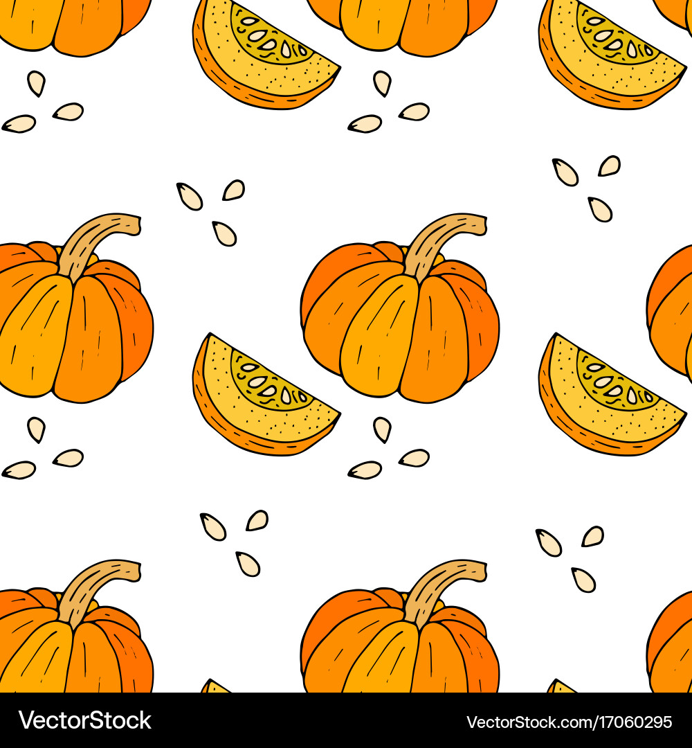 Webseamless halloween background with pumpkins Vector Image