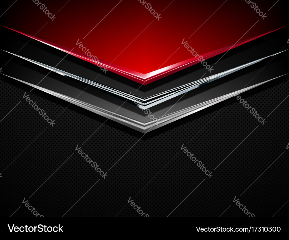 Black and red metal background Royalty Free Vector Image