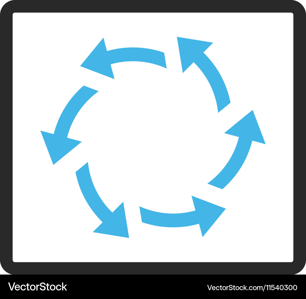 Centrifugal arrows framed icon Royalty Free Vector Image
