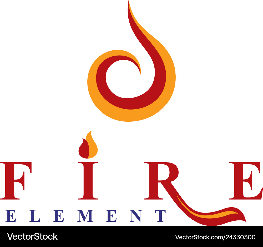 Fire element abstract logo for use as petrol Vector Image