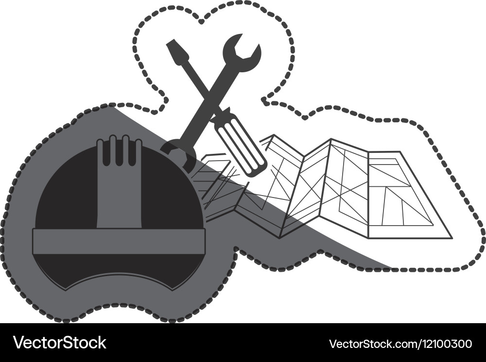 Isolated helmet of construction design Royalty Free Vector