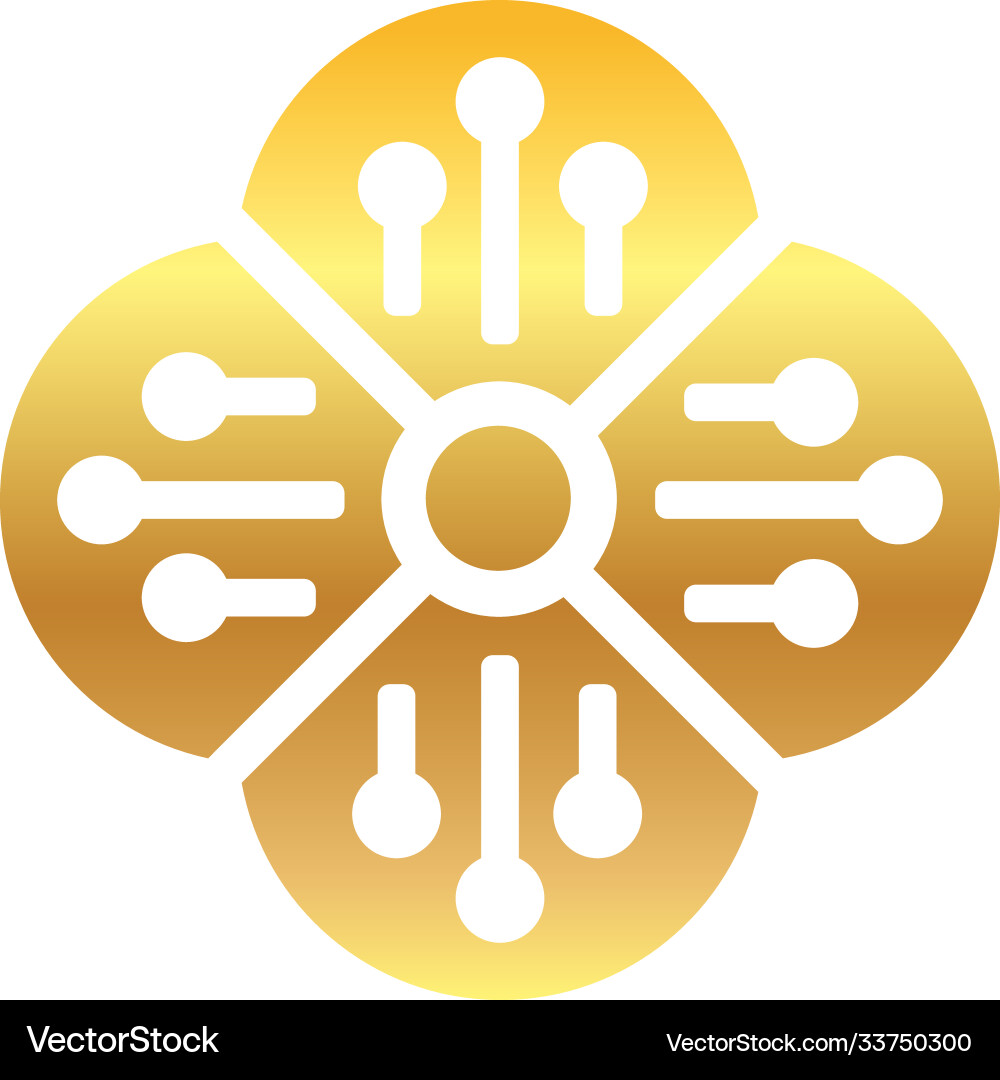 Mid autumn concept oriental flower icon gradient Vector Image