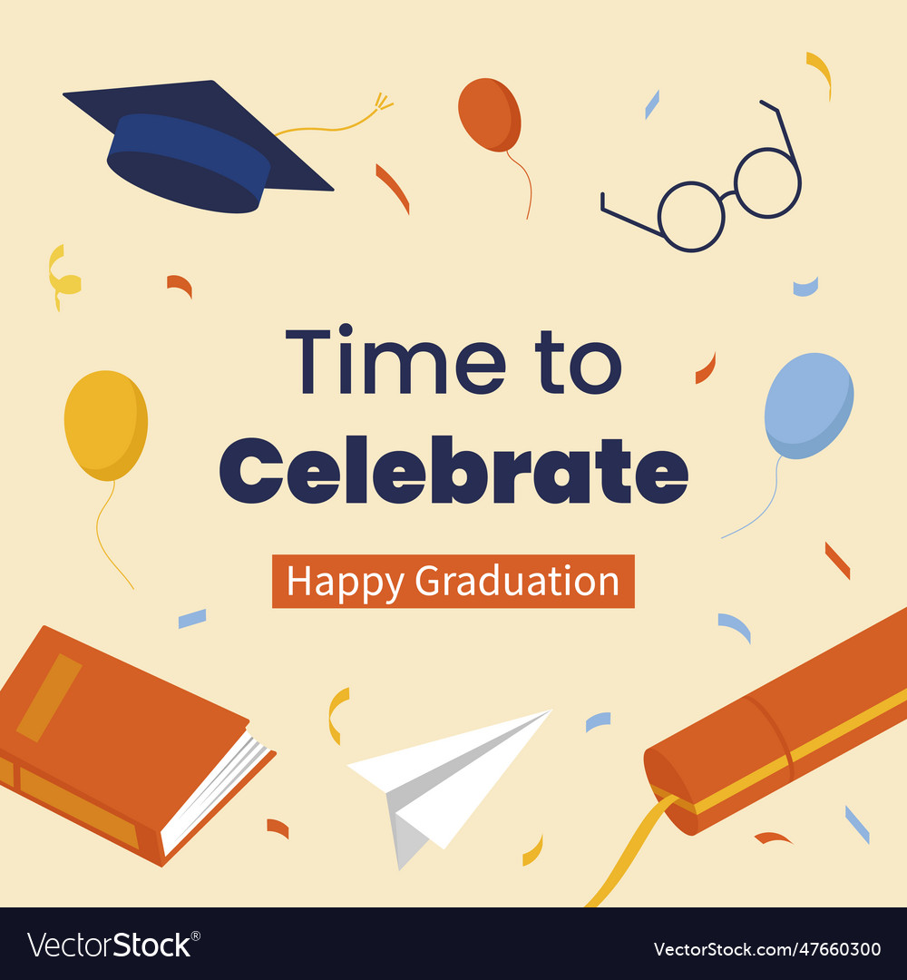Posts set class graduation Royalty Free Vector Image