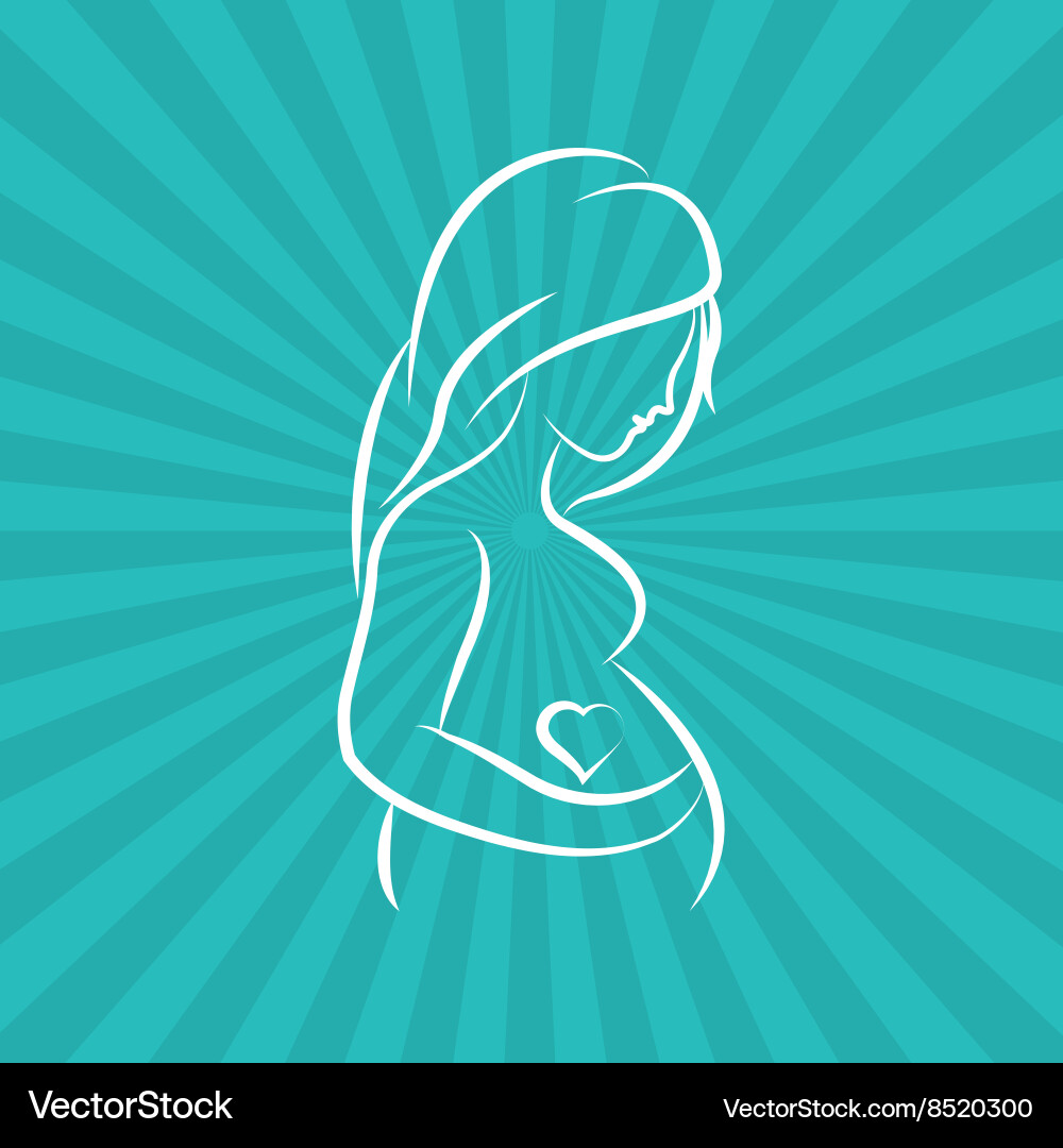 Pregnancy woman graphic design Royalty Free Vector Image