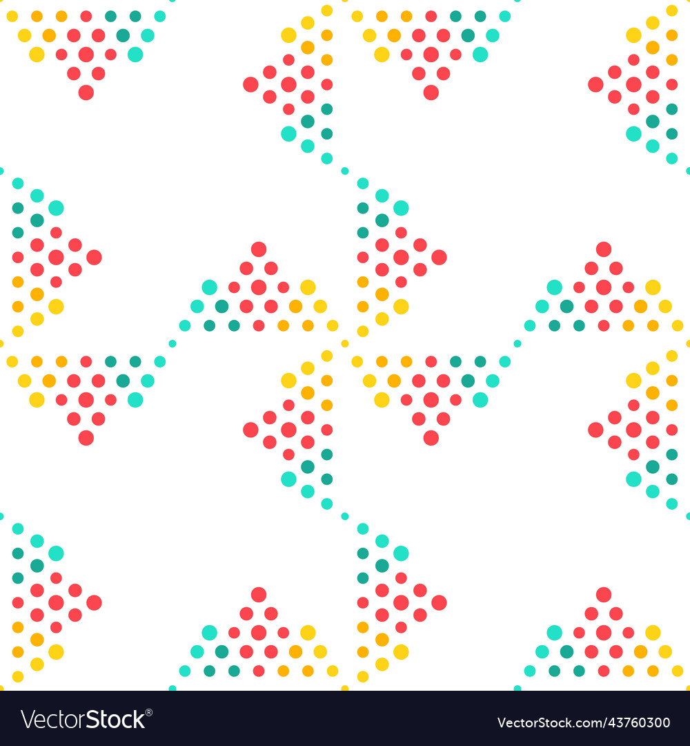 Seamless Geometrical Circle Pattern Background Vector Image
