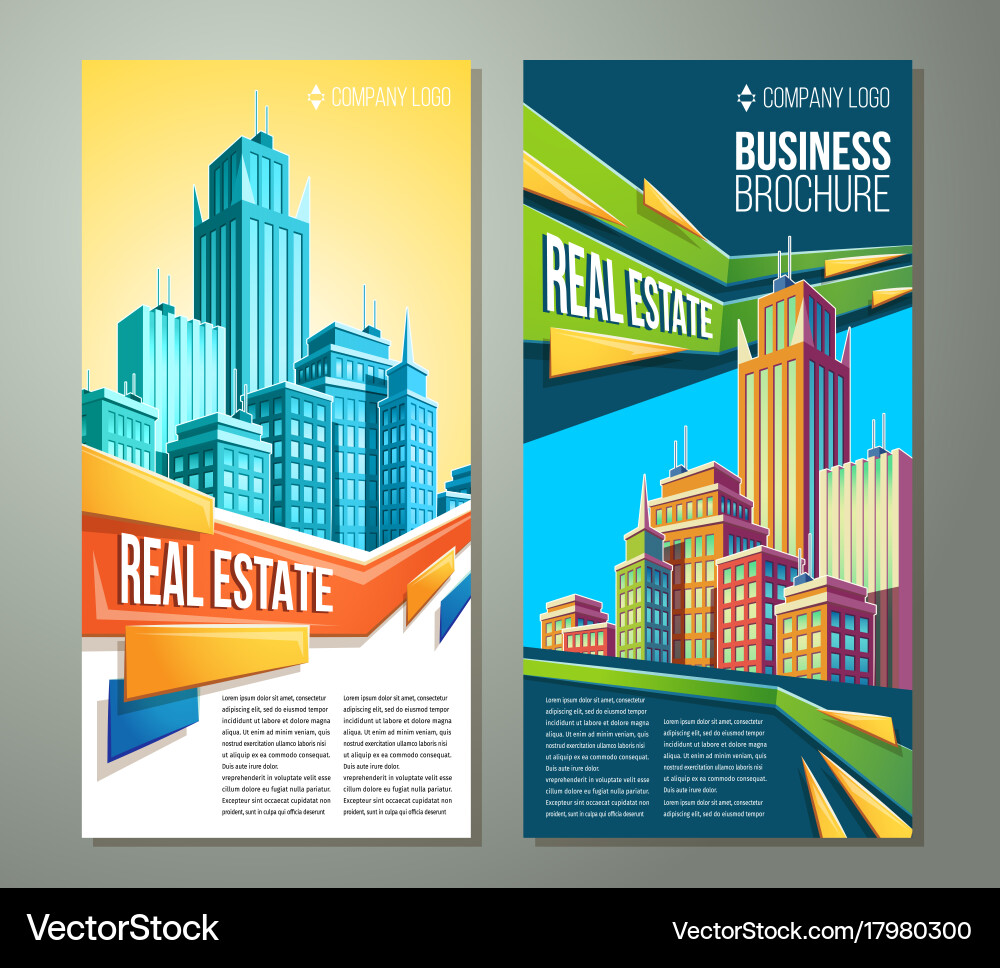 Set of vertical cartoon Royalty Free Vector Image
