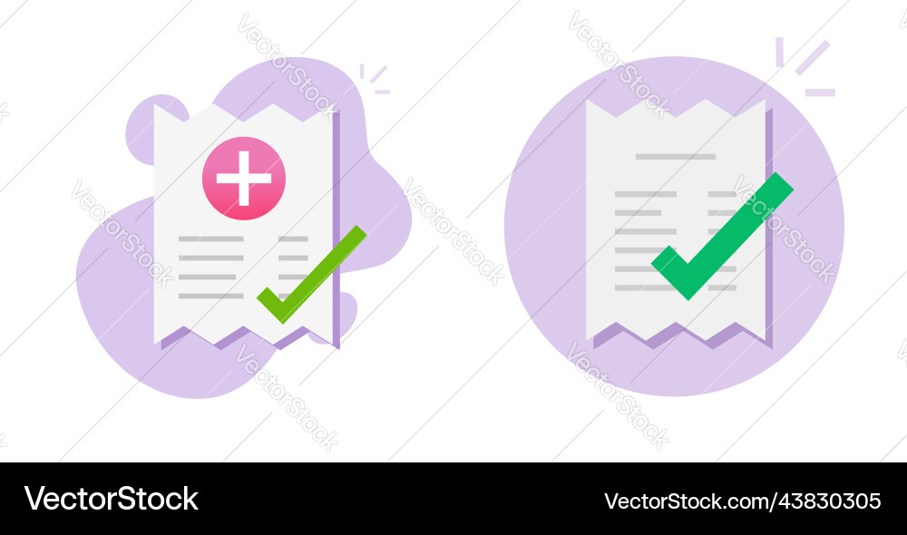Bill payment success invoice transaction receipt Vector Image