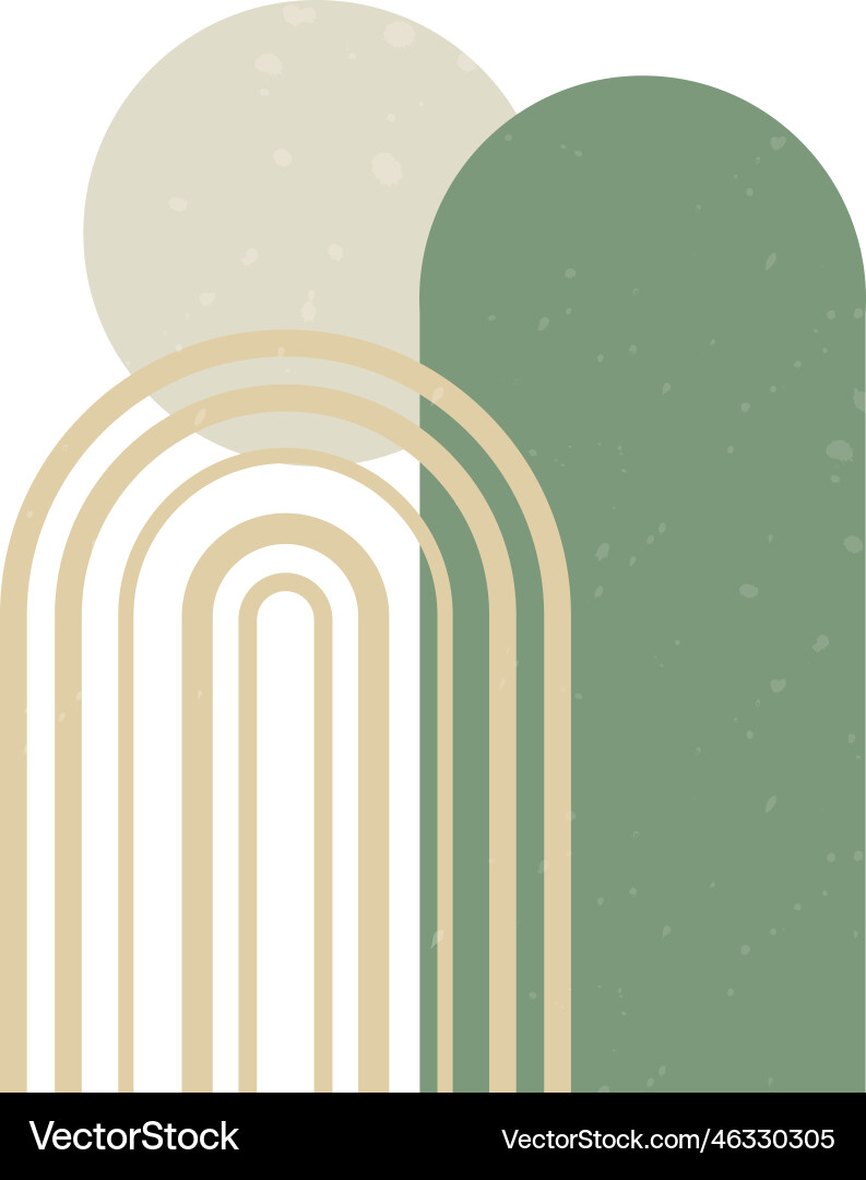 Boho style geometric design elements abstract Vector Image