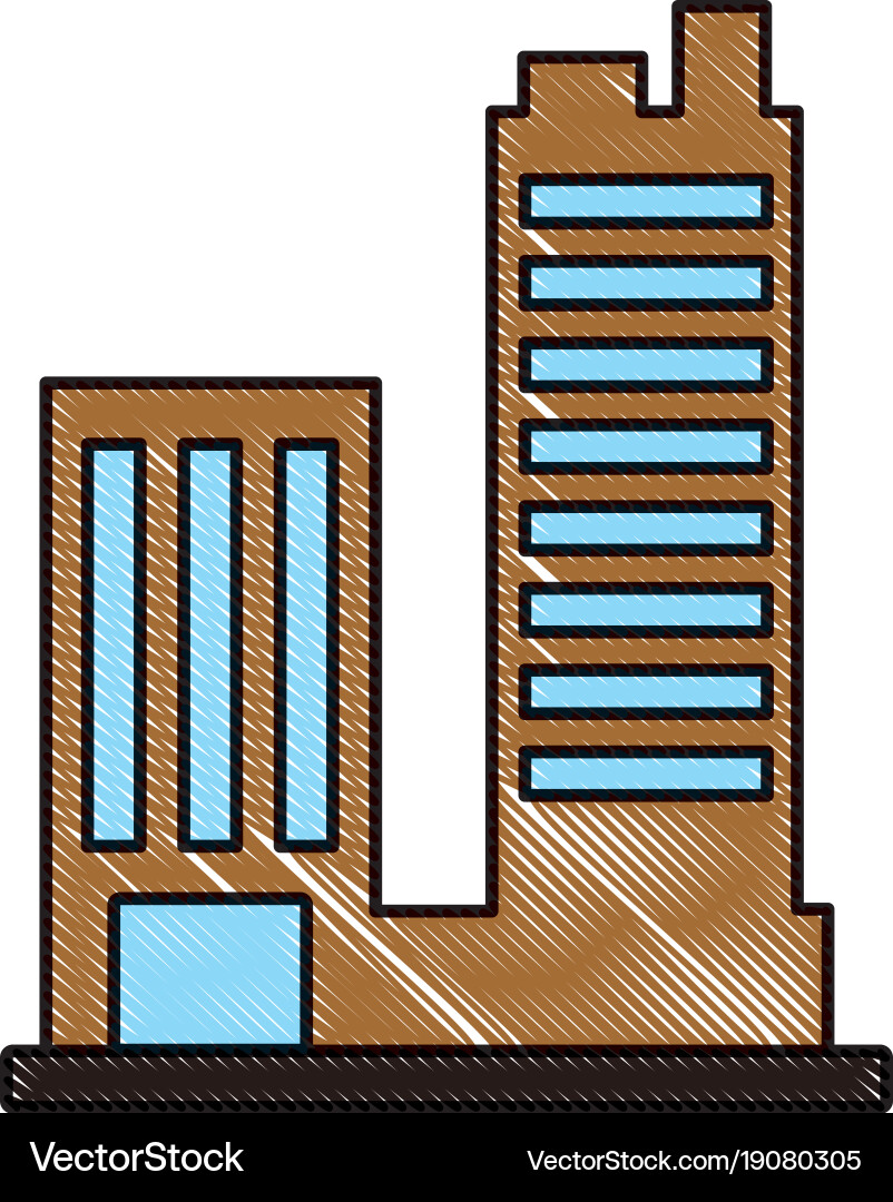 City buildings symbol Royalty Free Vector Image