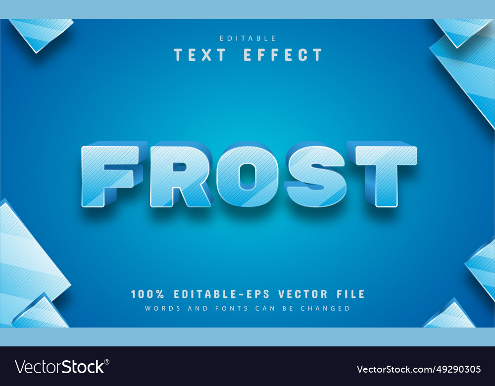 Frost text effect Royalty Free Vector Image - VectorStock